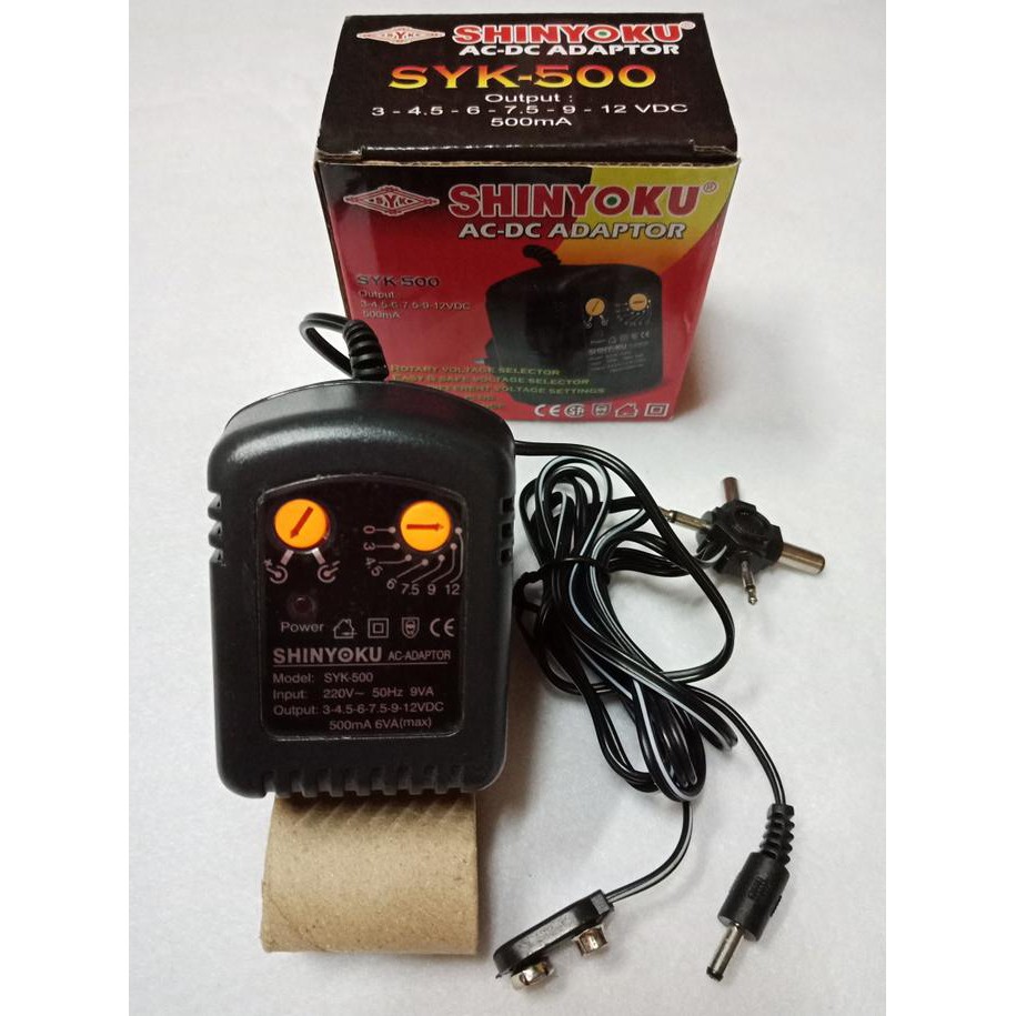 Jual Siap Kirim Adaptor Shinyoku 500Ma 3V S/D 12V / Shinyoku Ac - Dc ...