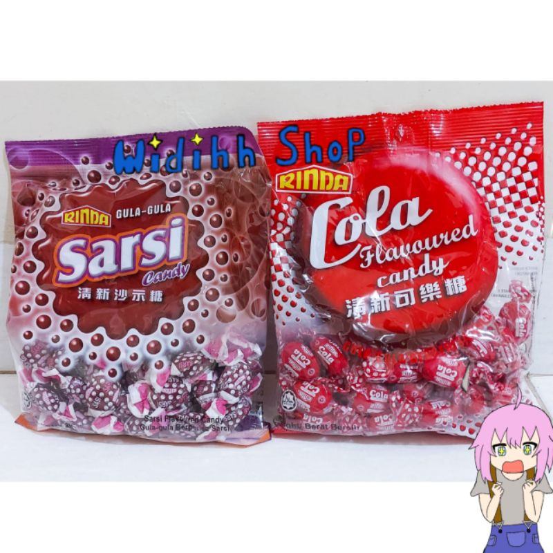 Jual RINDA Candy / Gula Gula / Sarsi / Cola 200 Gram | Shopee Indonesia
