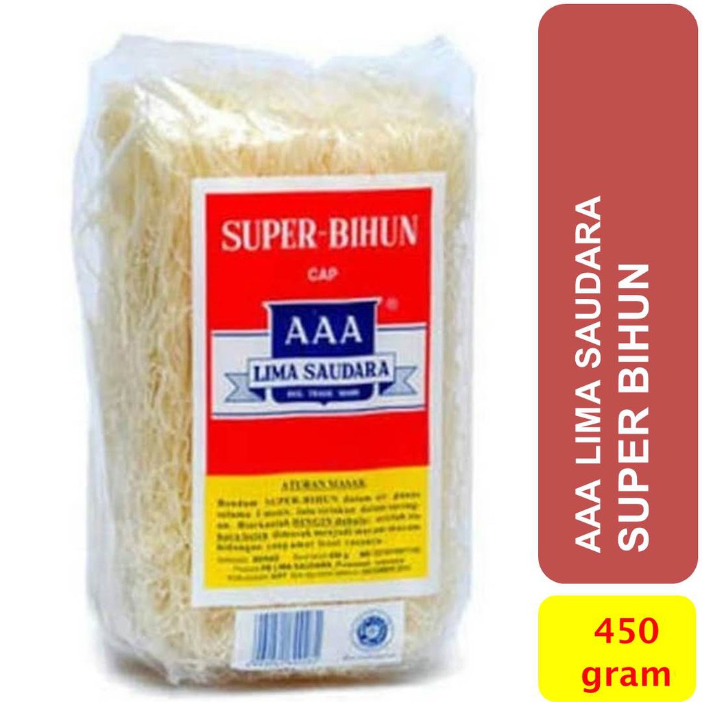 Jual Bihun Super 450 g Cap AAA Lima Saudara | Shopee Indonesia
