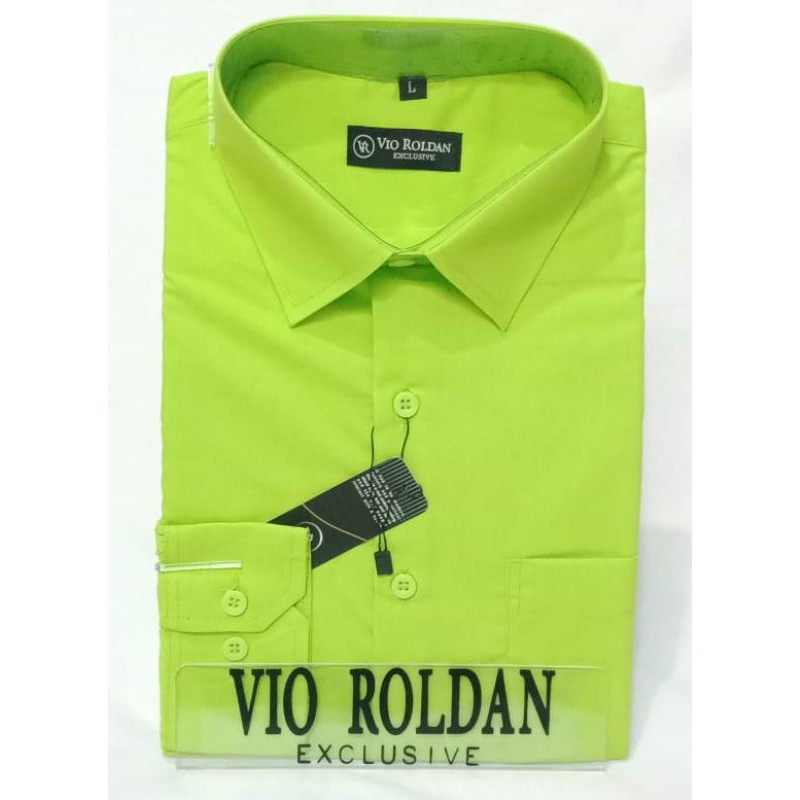 Jual Kemeja Polos Lengan Panjang Kemeja Formal Pria Kemeja Katun HIJAU ...