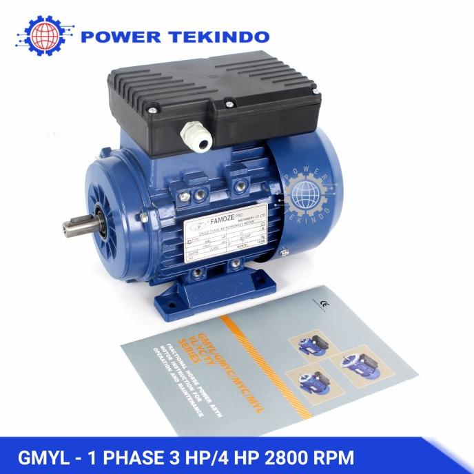 Jual Famoze Pro Dinamo 1 Phase 3 Hp/4 Hp 2800 Rpm 2 Pole Elektro Motor 4 Pk Best Deal | Shopee ...