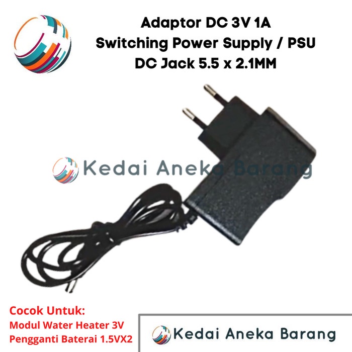 Jual Adaptor Power Supply PSU 3V 1A 3 Volt 1 Ampere DC Jack BMS27 | Shopee Indonesia