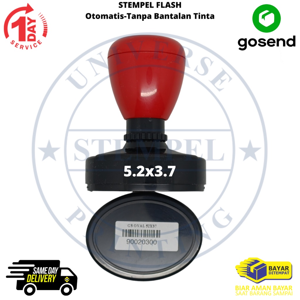 Jual (Oval.50) Cetak Stempel Flash Otomatis - Tanpa Bantalan Tinta Stempel Kilat Oval | Shopee ...