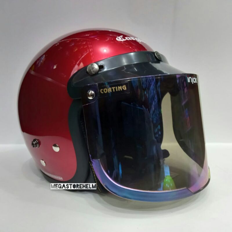 Jual Helm Cargloss CFM Deep Red Met (Merah Marun Glossy) | Shopee Indonesia