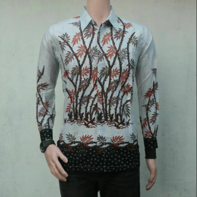Jual Bambu putih kemeja batik panjang . | Shopee Indonesia