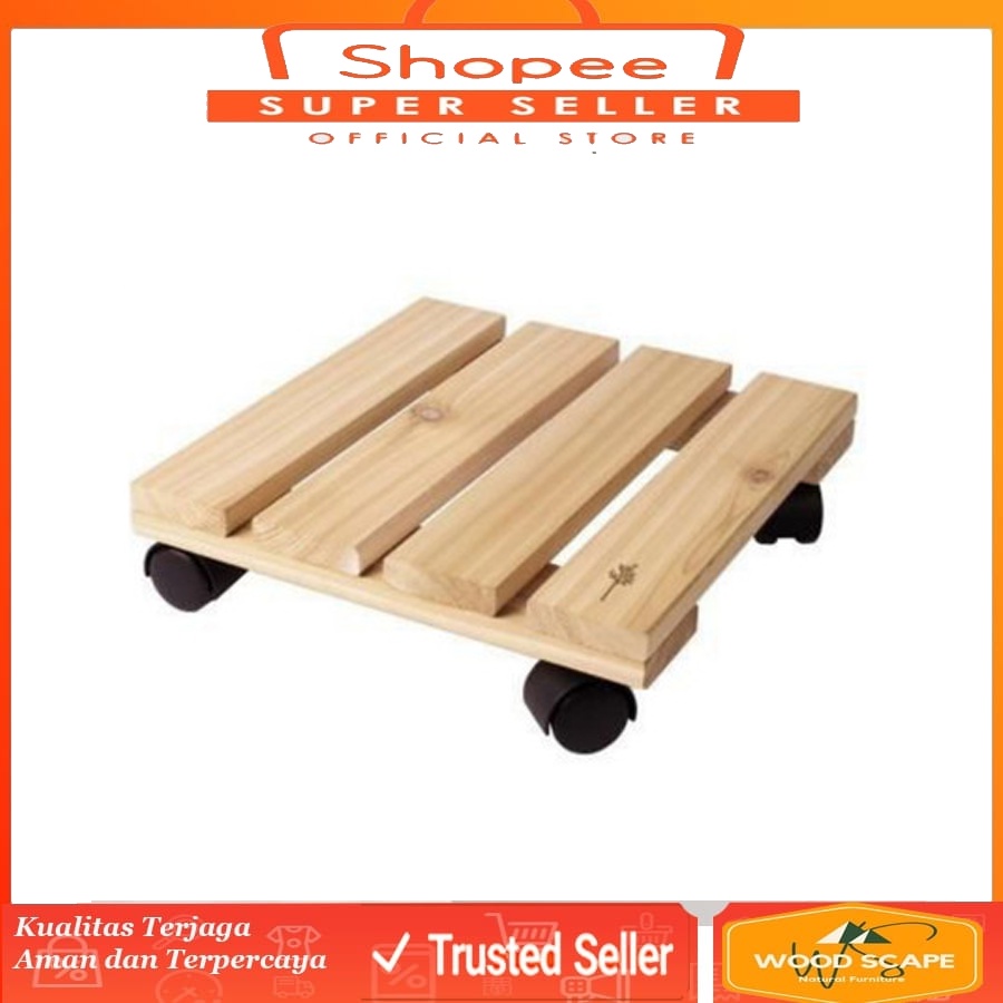 Jual Troli Kayu Serbaguna 40x40 cm / Troli Roda Pemindah Barang ...