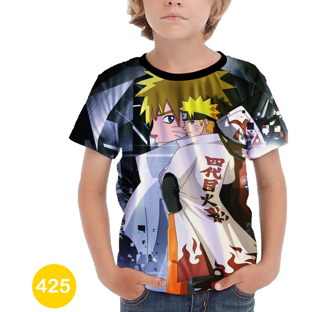 Jual Baju Naruto Uzumaki Baju Anak 3D Kartun Anime #COWO-425 | Shopee ...