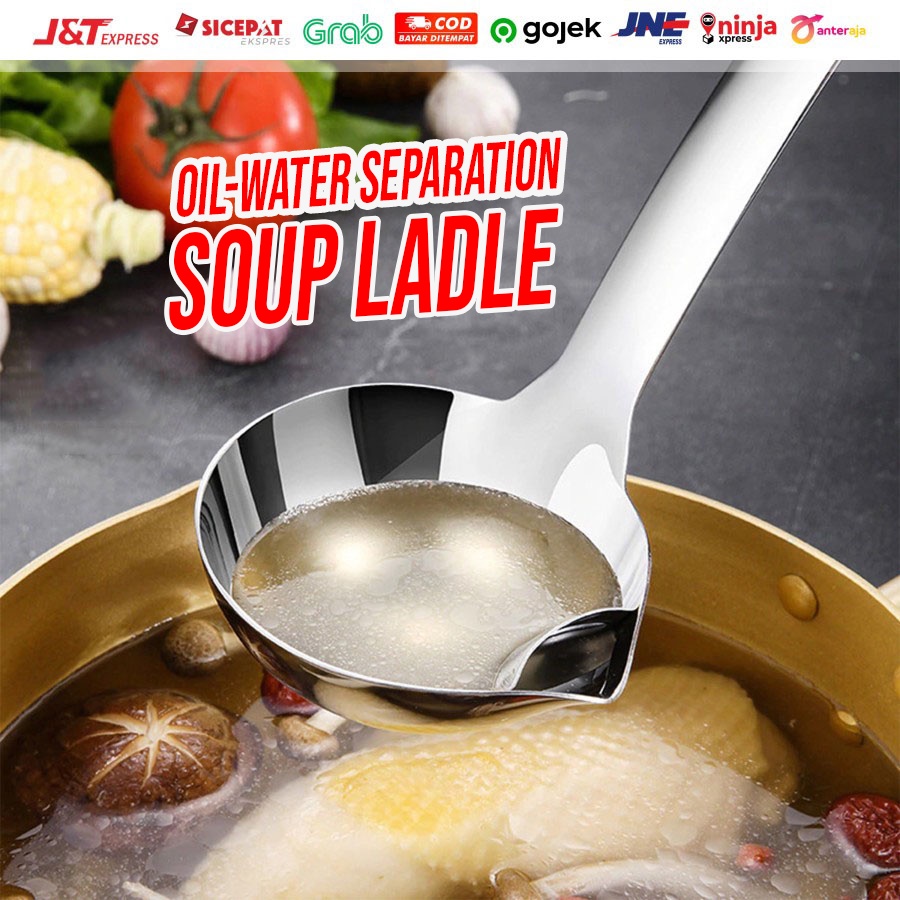 Jual Sendok Sup Sayur Hot Pot Shabu Shabu / Oil Water Soup Separation ...