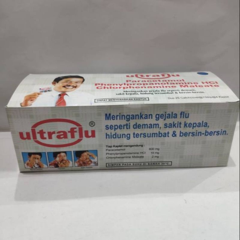 Jual Ultraflu putih isi 25 strip, 1strip isi 4tablet,per BOX ...