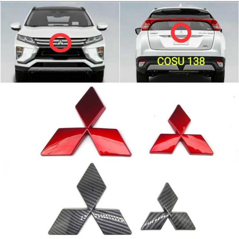 Jual Cover Emblem Logo Warna Mitsubishi Eclipse Cross 2019 UP | Shopee Indonesia