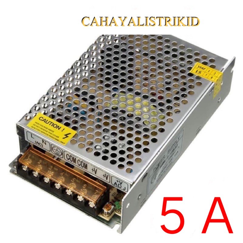 Jual TRAFO 5A/ ADAPTOR LED 12V 5 AMPERE POWER SUPPLY BUAT LED STRIP ...