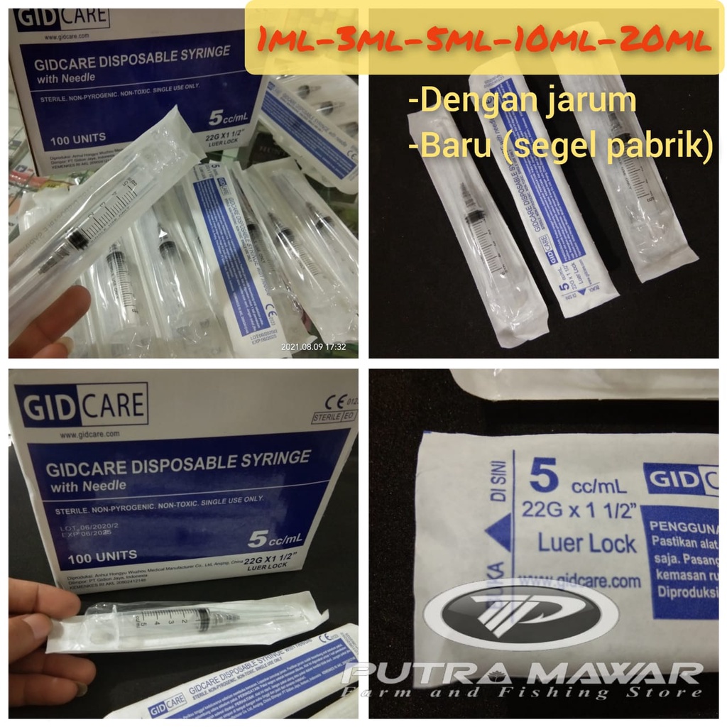 Jual Spet Suntikan 1cc 3cc 5cc 20cc. Suntikan Spet Pipet Spuit Hewan ...