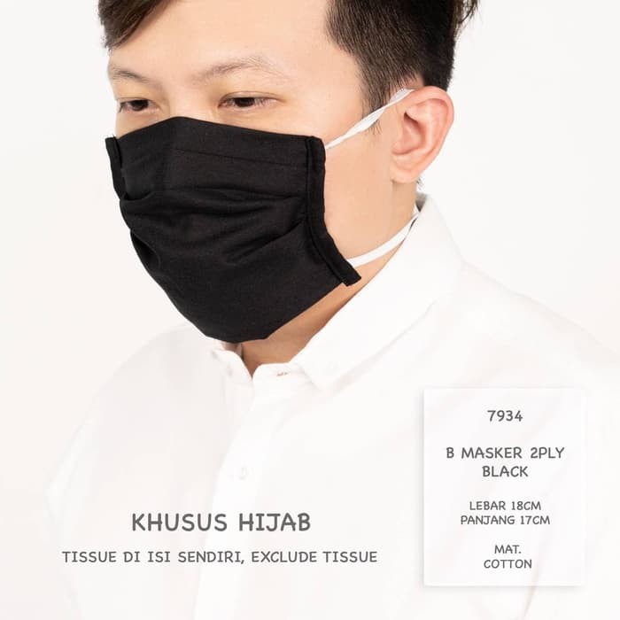 Jual Masker 2 PLY Black | Shopee Indonesia