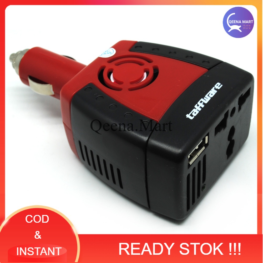 Jual Power Car Inverter 150W 220V AC EU Plug 5V USB Charger - T150W ...