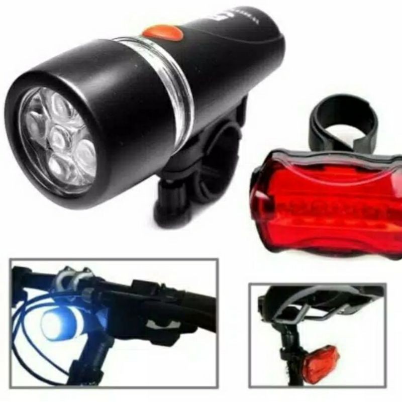 Jual lampu sepeda (1 set depan belakang ) | Shopee Indonesia