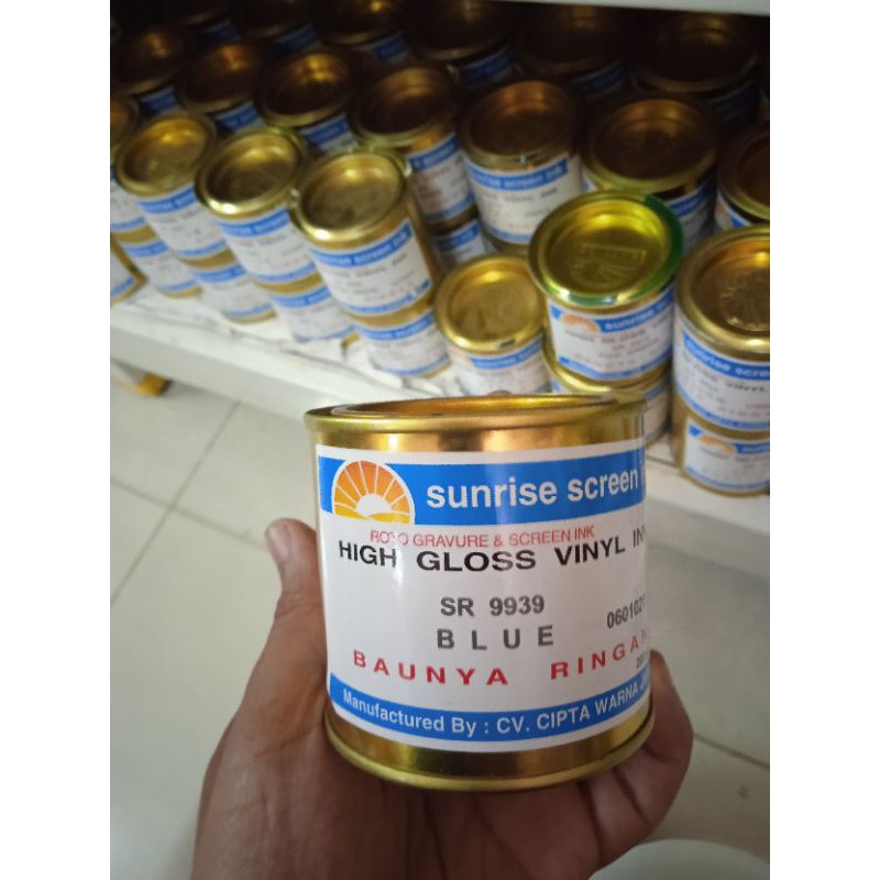 Jual Cat / Tinta Sablon Biru High Gloss Vinil Ink | Shopee Indonesia