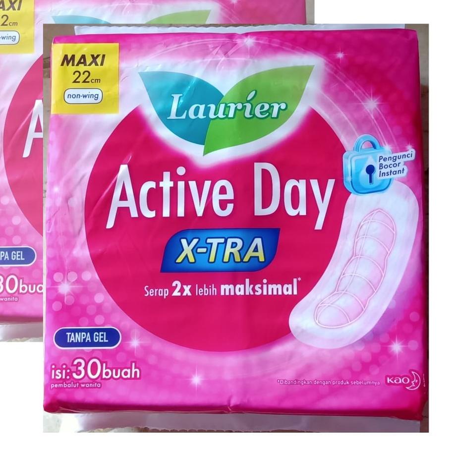 Jual Terbaru! Laurier Active Day Super Maxi Isi 30 non wing . | Shopee ...