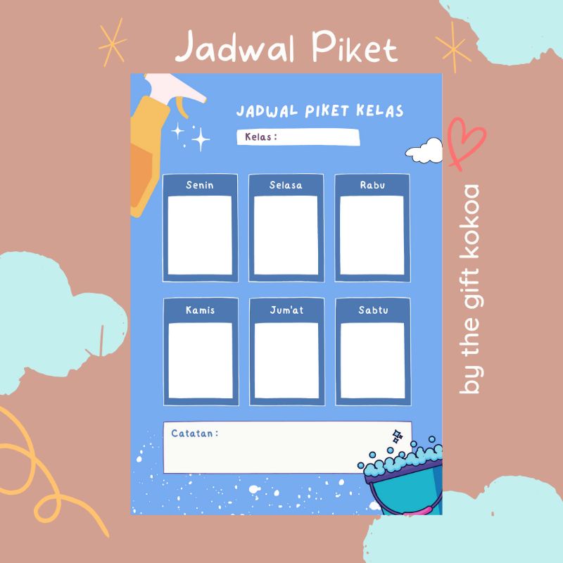 Jual Jadwal Piket / Picket Schedule | Shopee Indonesia