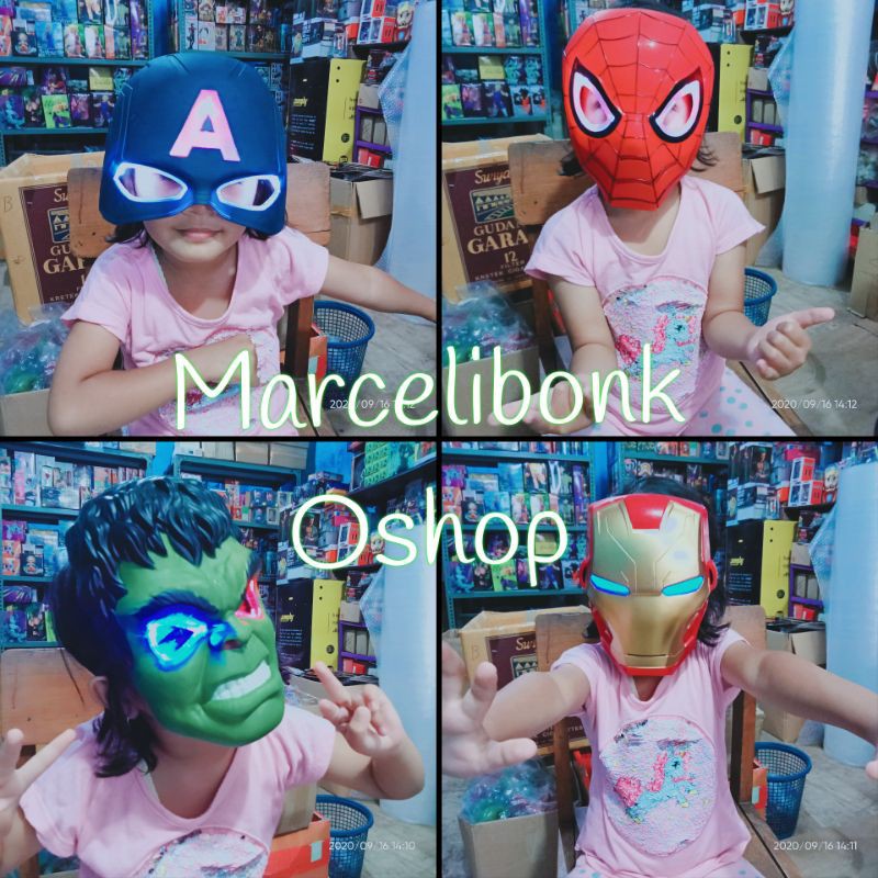 Jual Topeng Superhero Avengers Spiderman Ironman Hulk Captain Amerika ...