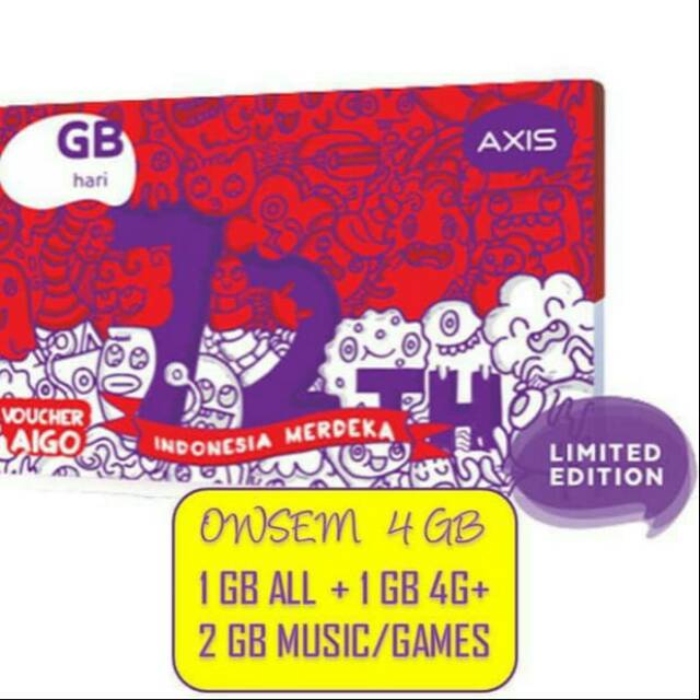 Jual Voucher Axis Owsem 4GB ( 1GB ALL + 1GB 4G + 2GB Games ) | Shopee ...