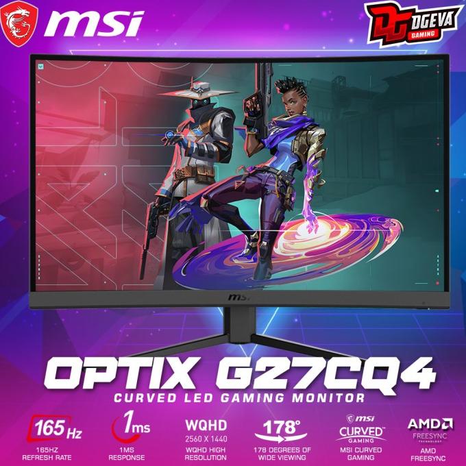 Jual Msi Optix G27Cq4 27Inch 165Hz Wqhd Freesync Curved Gaming Led ...