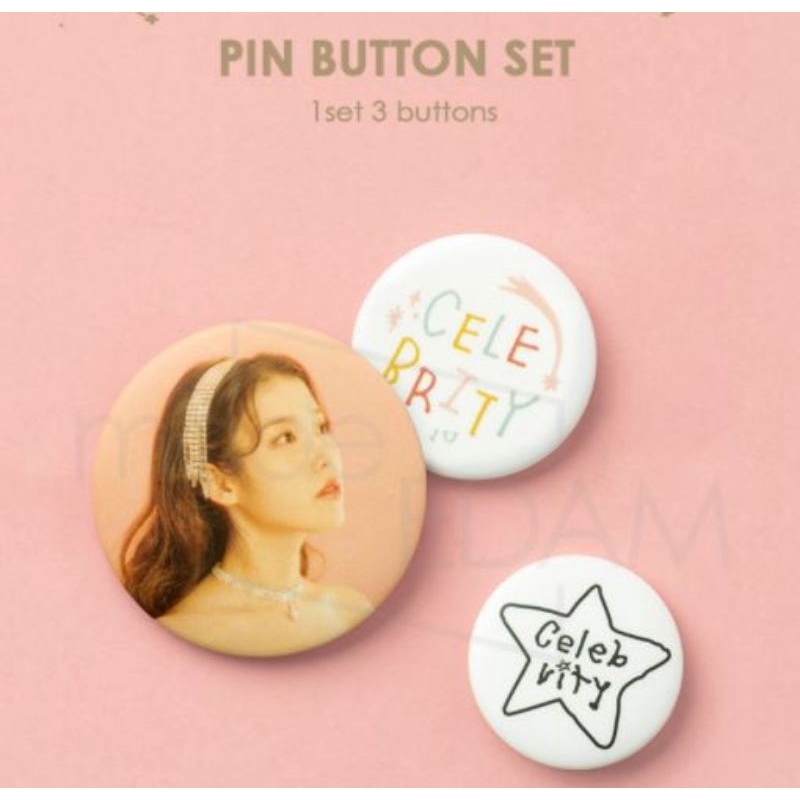 Jual Celebrity IU Kpop Pin Button Set (dapat 3 pc) - Official Original ...