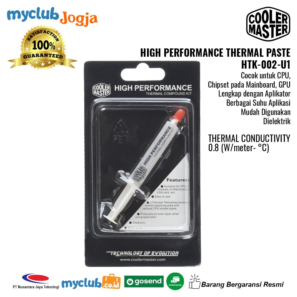 Jual Thermal paste Cooler Master High Performance HTK-002-U1 thermal ...