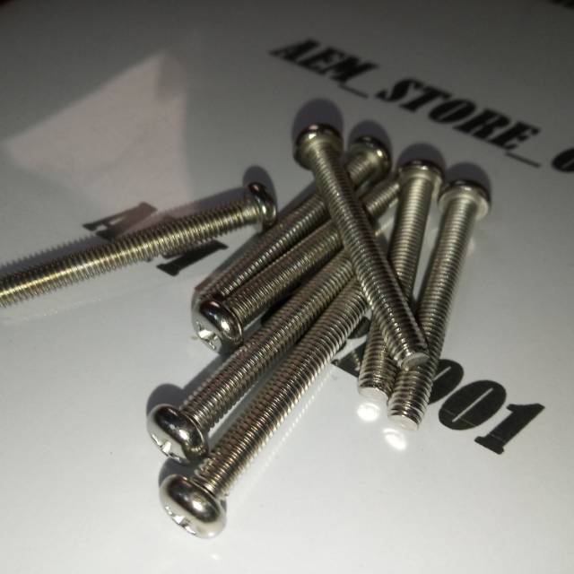 Jual Baut JP M5 X 40 (4cm) stainless 304 pan screw | Shopee Indonesia