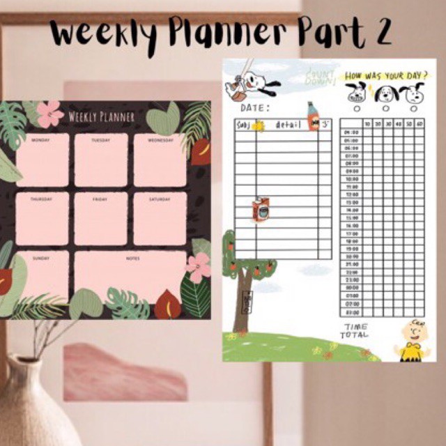 Jual WEEKLY PLANNER PART 2 (HARGA SATUAN) | Shopee Indonesia