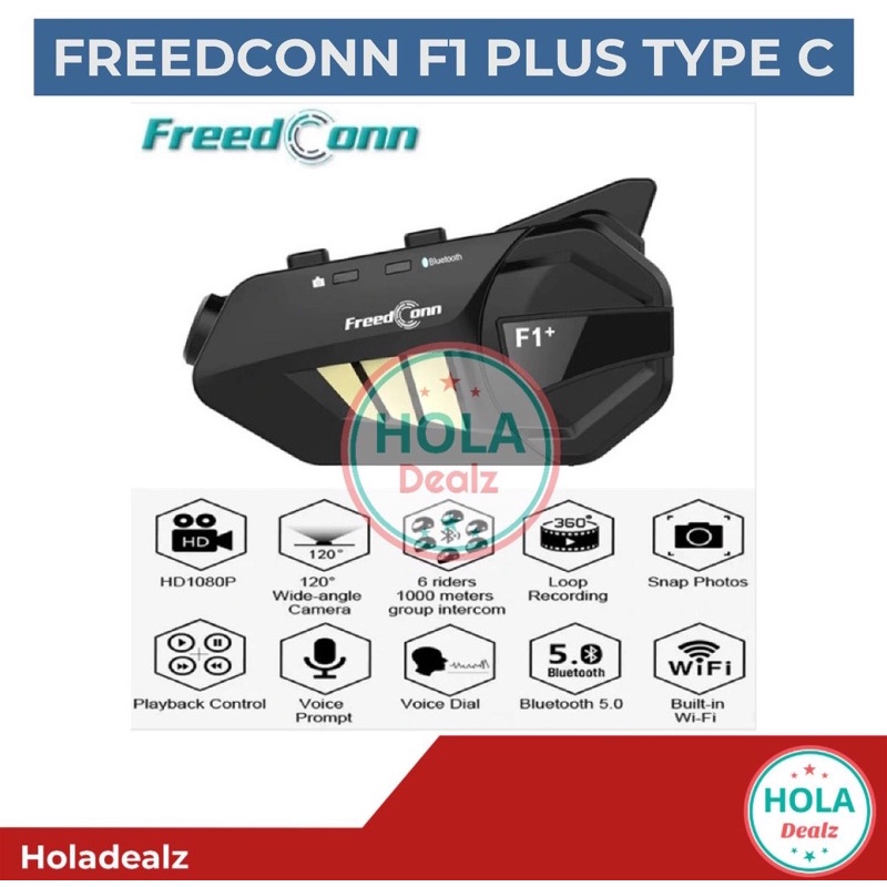 Jual FREEDCONN F1 PLUS BLUETOOTH INTERCOM F1 PLUS CAMERA FULLHD FM ...