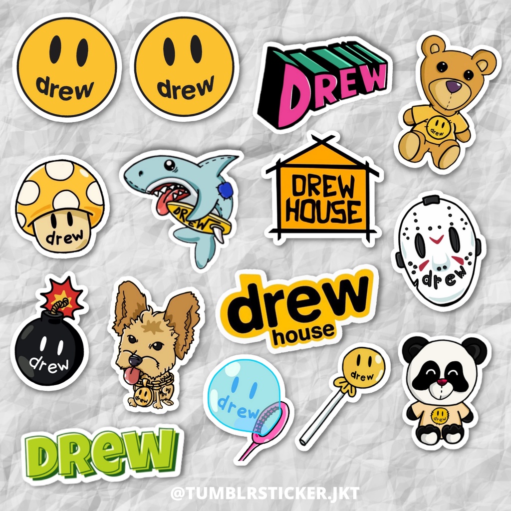 Jual STICKER AESTHETIC JUSTIN BIEBER DREW PACK | STICKER TUMBLR LAPTOP ...