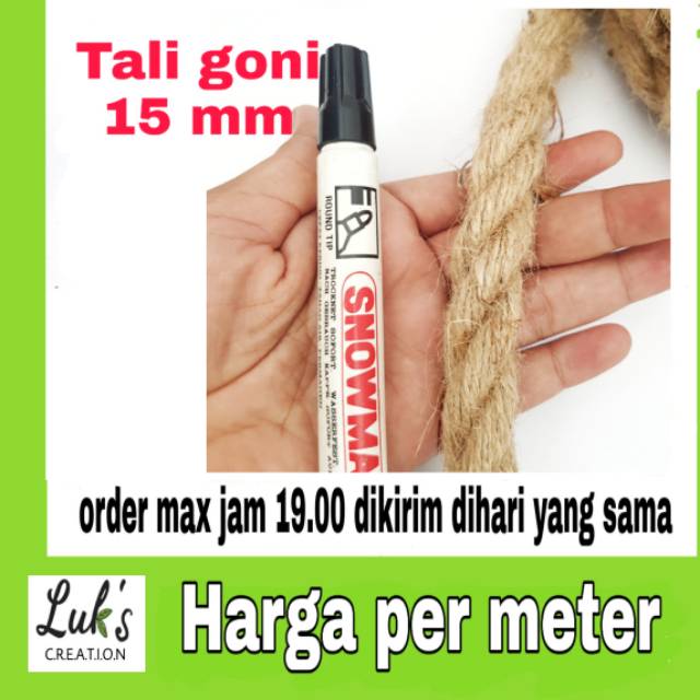 Jual Tali goni besar 15 mm meteran - tampar goni - tambang goni ...