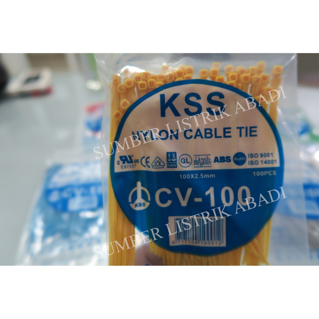 Jual KSS Cable Tie / Kabel ties / pengikat kabel 10 cm KSS CV 100 isi 100 pcs | Shopee Indonesia