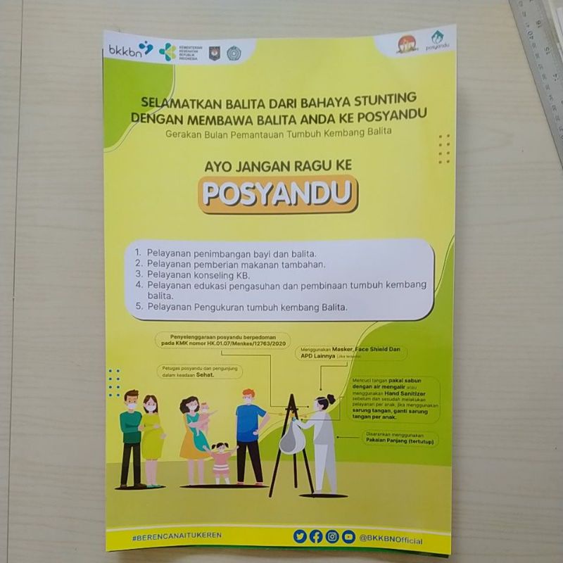 Jual Poster Posyandu / Poster Kesehatan Cegah Stunting (Laminating ...