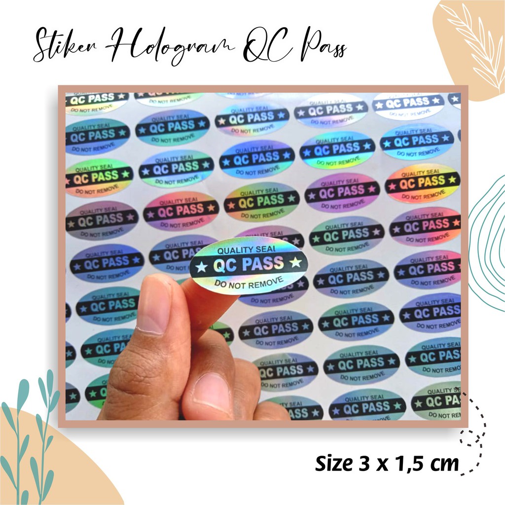 Jual STICKER HOLOGRAM QC PASS OVAL READY | Shopee Indonesia