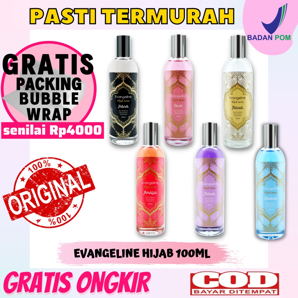 Jual Parfum Evangeline Hijab 100ml EDP Wanita Cewek Perempuan Viral ...
