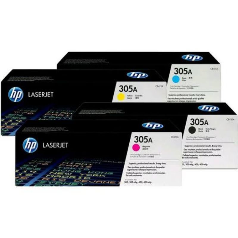 Jual HP 305A LaserJet Toner Cartridge CMYK 4warna | Shopee Indonesia
