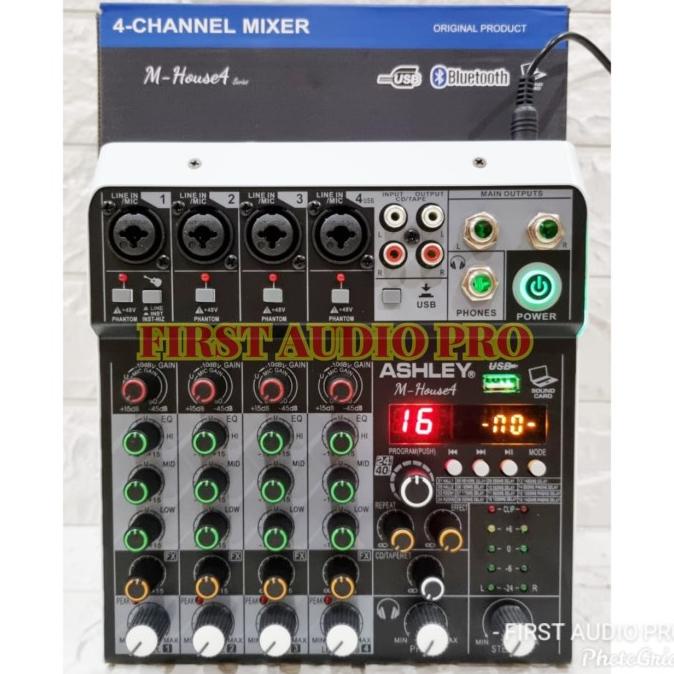Jual Mixer ASHLEY M HOUSE 4 ORIGINAL 4 CHANNEL BLUETOOTH - USB INTERFACE | Shopee Indonesia