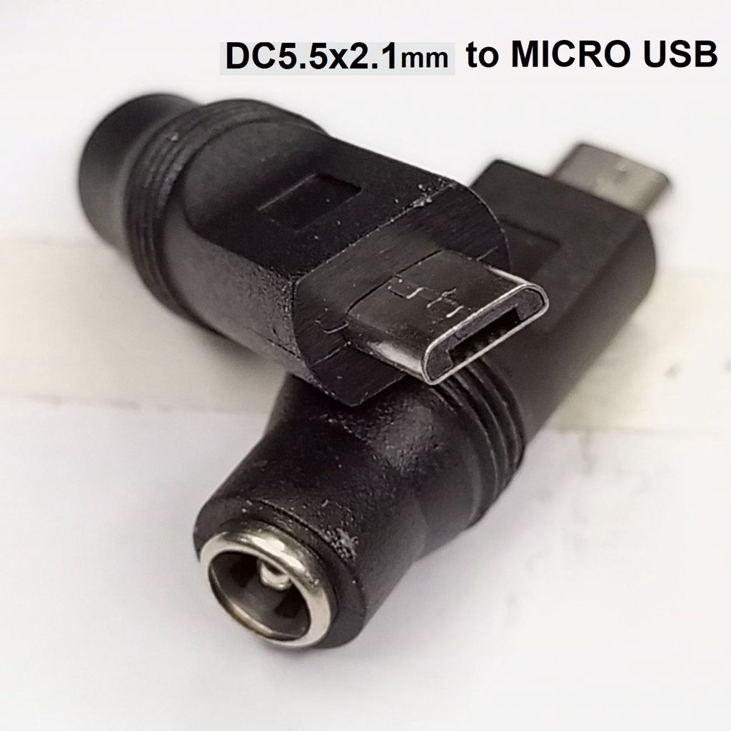 Jual Adapter DC Jack 5.5x2.1mm Female to Micro USB Mini USB Type C | Shopee Indonesia