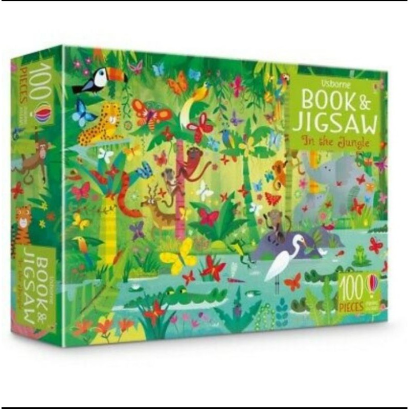 Jual USBORNE BOOK & JIGSAW PUZZLE 100 PIECE : IN THE JUNGLE | Shopee ...