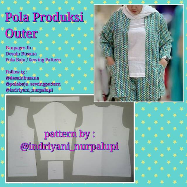 Jual POLA PRODUKSI OUTER 01 [ Pola Baju Sewing Pattern ] | Shopee Indonesia