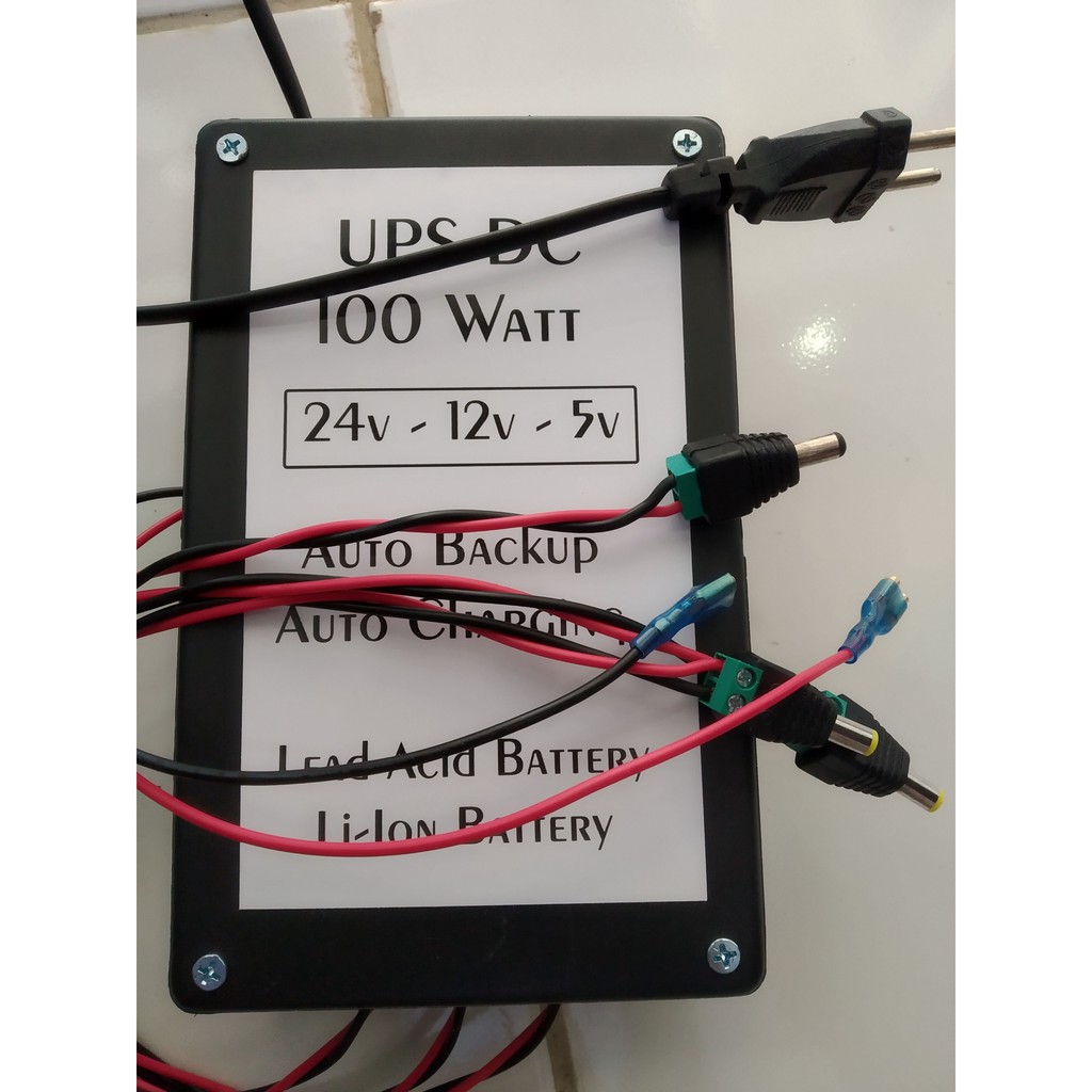 Jual UPS DC 100 WATT (24V 12V 5V) Auto Backup & Charging untuk Hotspot ...