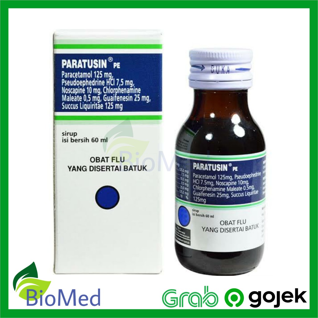 Jual PARATUSIN PE Sirup 60 ml - Syrup Obat Pusing Flu Batuk Pilek Demam ...