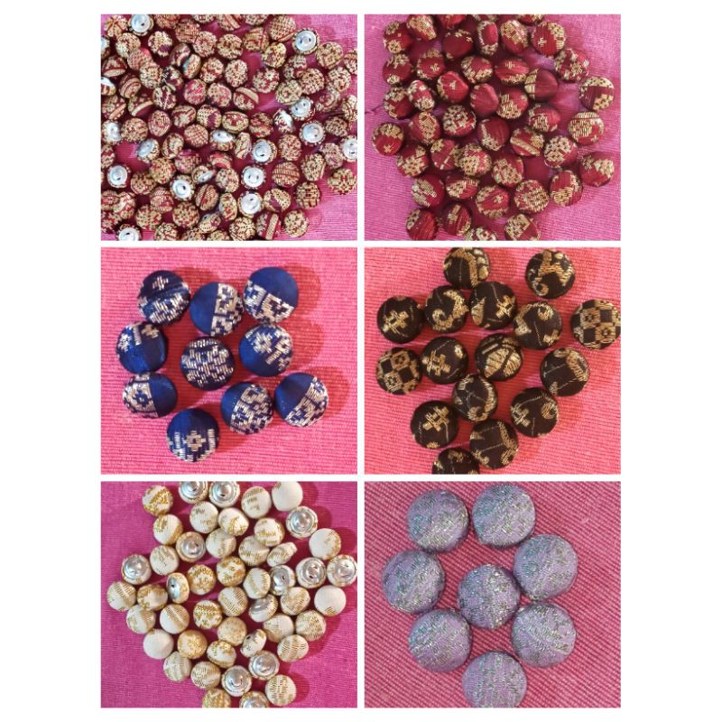 Jual Kancing Bungkus Kain Songket 2cm | Shopee Indonesia