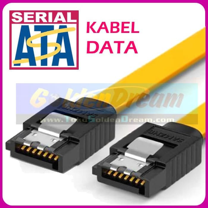 Jual Kabel Data SATA Kuning Harddisk SSD HD Cable Serial ATA Klip Jepit ...