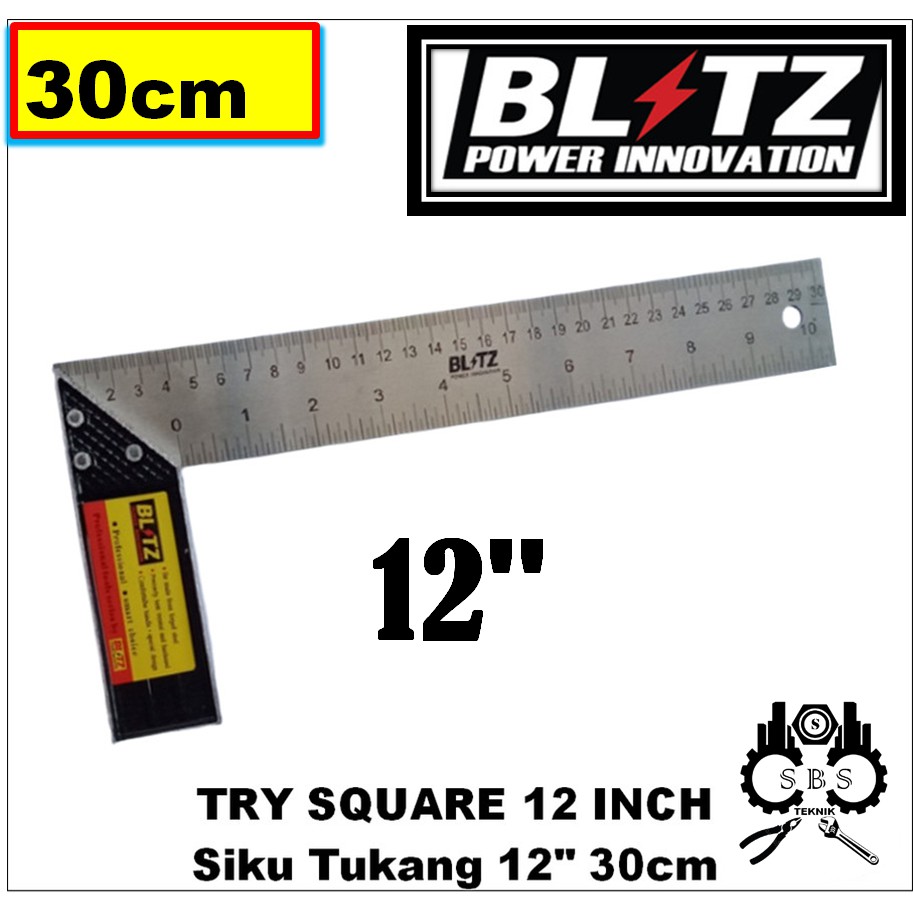 Jual Penggaris Siku Siku Tukang Tebal Dan Kuat Alat Ukur Siku 30cm ...