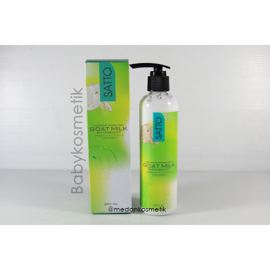 Jual Satto Goat Milk White Beauty Whitening Body Cream (250ml) | Shopee ...