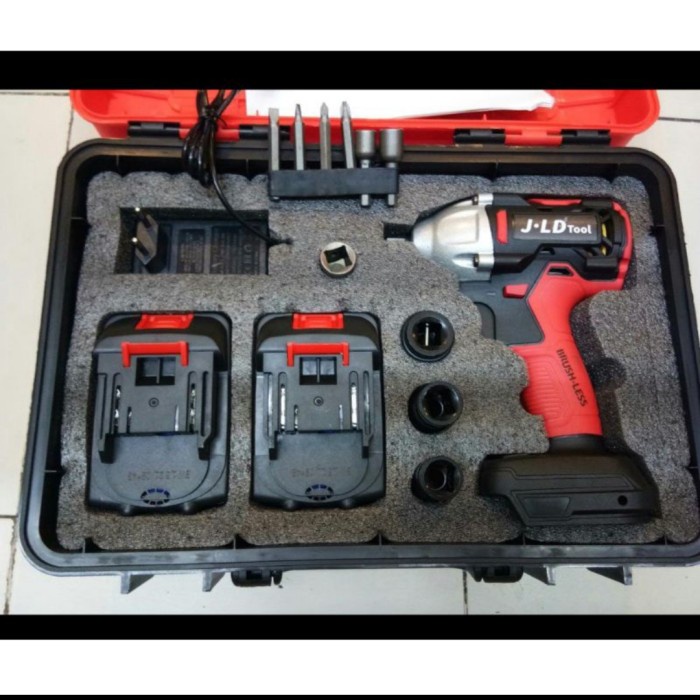 Jual promo jld 2 bateray - impact wrench jld jv88 terbaru merah box ...