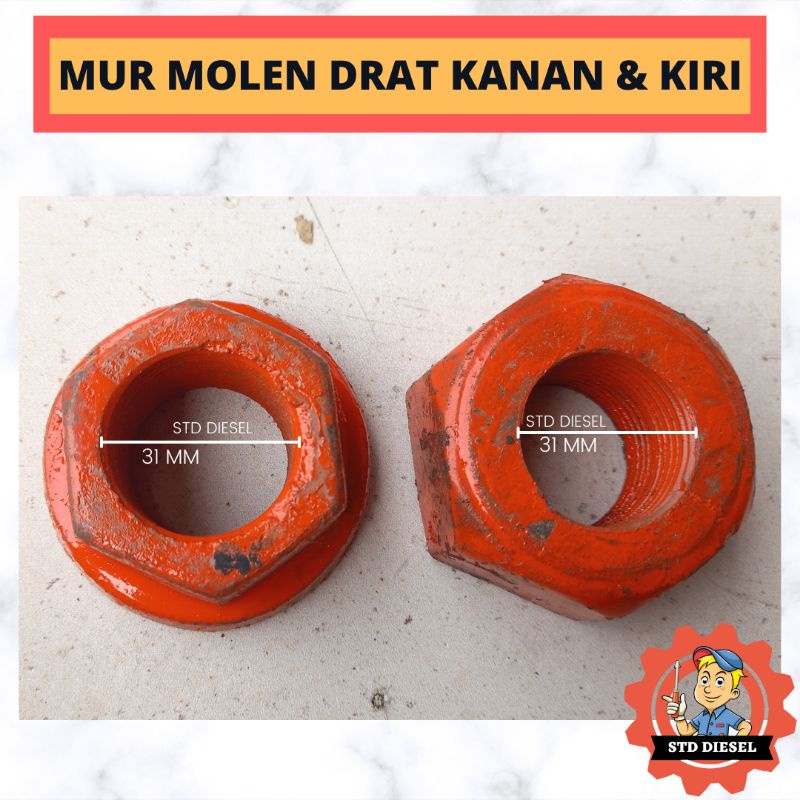 Jual Mur Gentongan Molen Mesin Pengaduk Semen Putar Kanan Kiri | Shopee ...