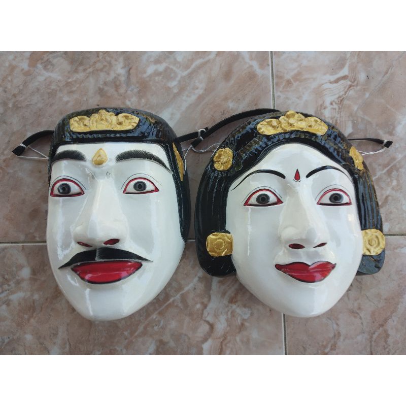 Jual Topeng Kayu Dekorasi Dalem Arsa Wijaya Putri Dalem Handmade Asli ...